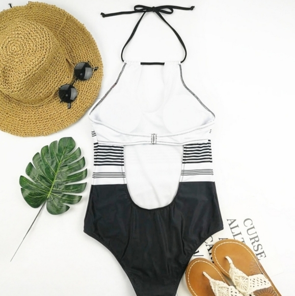 Swim | Cut Out One Piece Swimsuit Striped Print | Poshmark